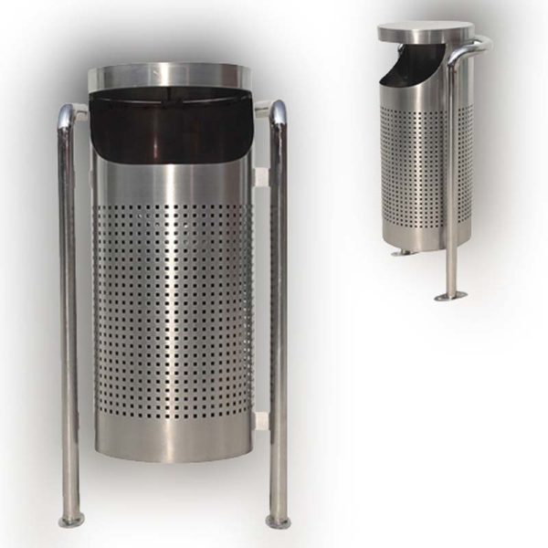 Tempat Sampah Bulat Outdoor Stainless Steel | www.tempatsampahstainless.com